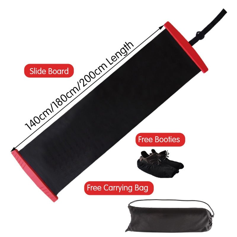 Slide Board – Workout Board with Carrying Bag and Shoe Booties Included