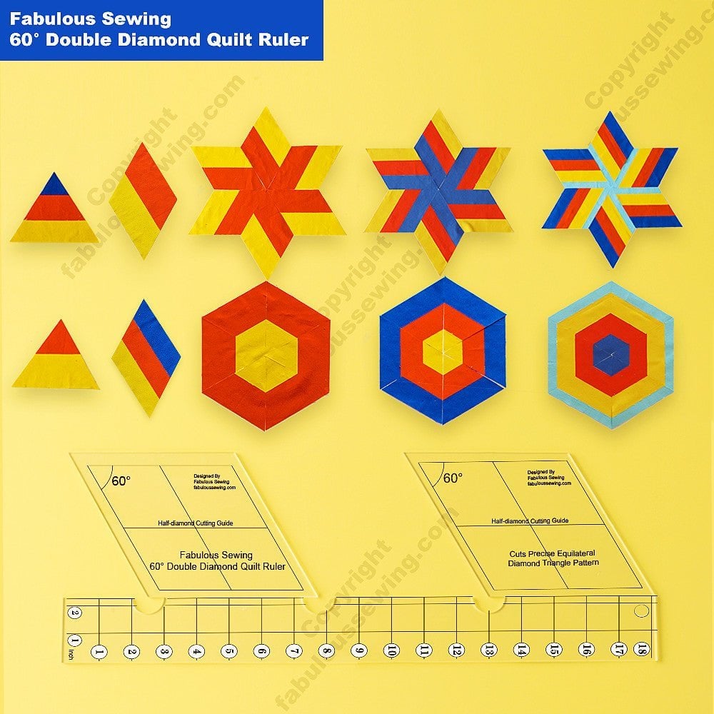 🔥Clear Stock Last Day 49% OFF🔥Fabulous Sewing 60 Degree Double Diamond ...