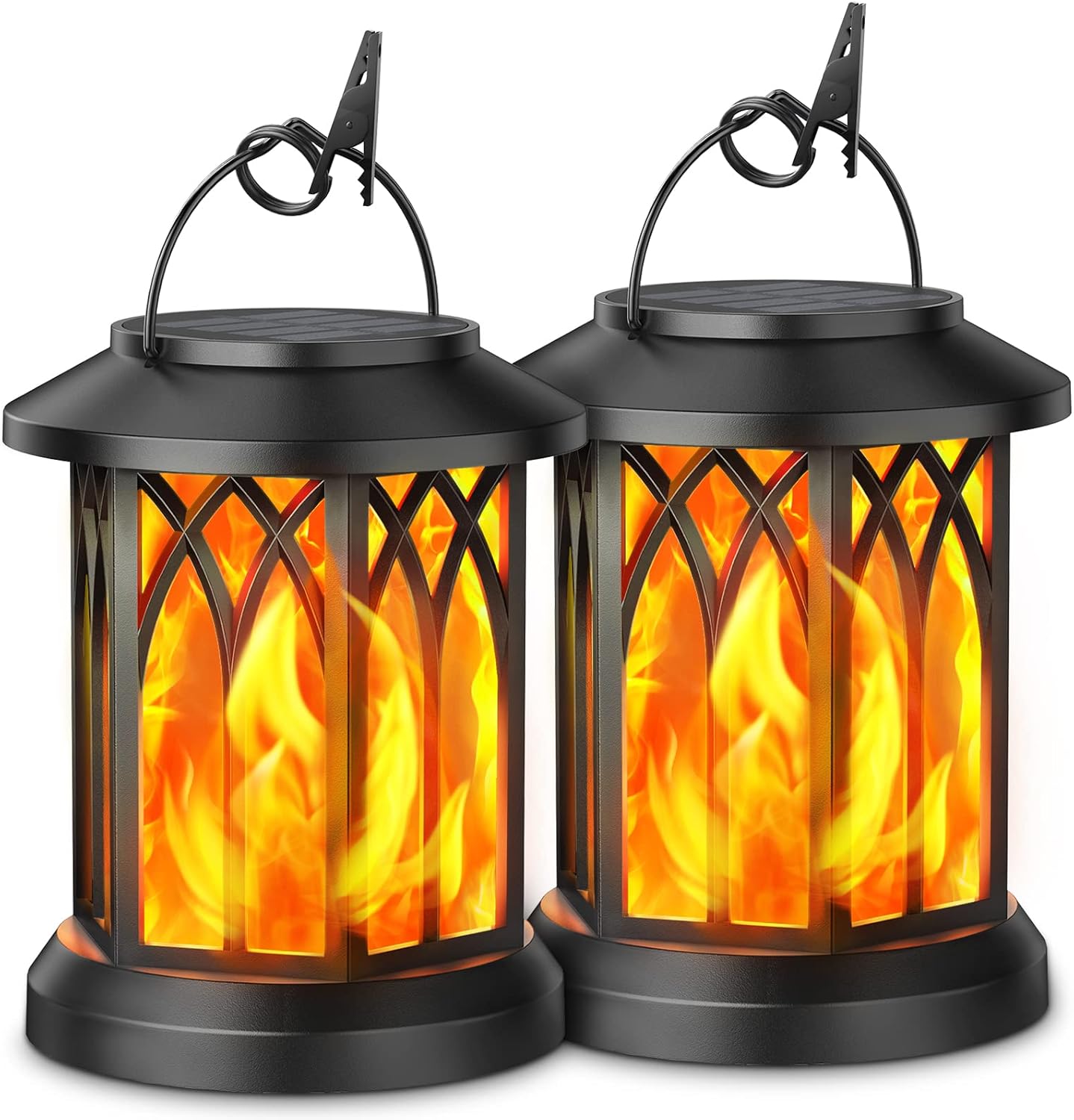 LAST DAY ONLY 49% OFF🔥 Upgraded Flickering Flame Solar Lantern Outdoor ...