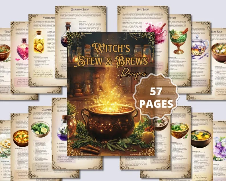 🎃 Halloween Sale 49% OFF👻🍲WITCH'S STEW & BREWS Decipes：50 Enchanted ...