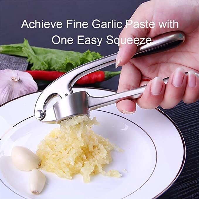 No Need to Remove Garlic Peel - Premium Garlic Press with Soft Easy ...