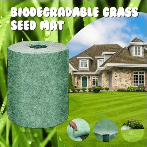 🔥Biodegradable Grass Seed Mat-2MIN TO INSTALL