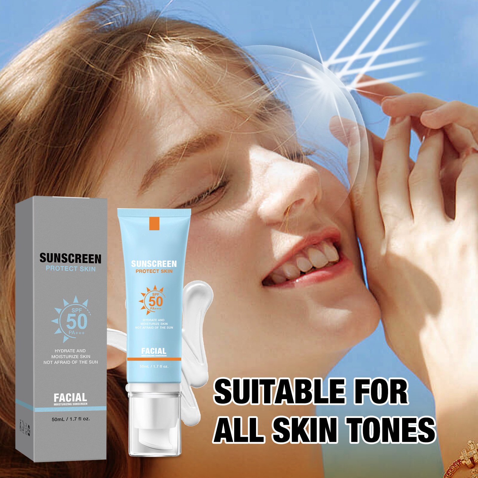 🌞Sun Sunscreen SPF50+ Skin Care Solution